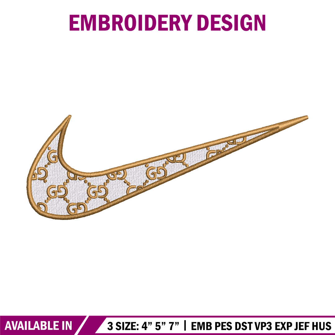 Swoosh Nike logo embroidery design, Swoosh Nike embroidery, | Inspire ...