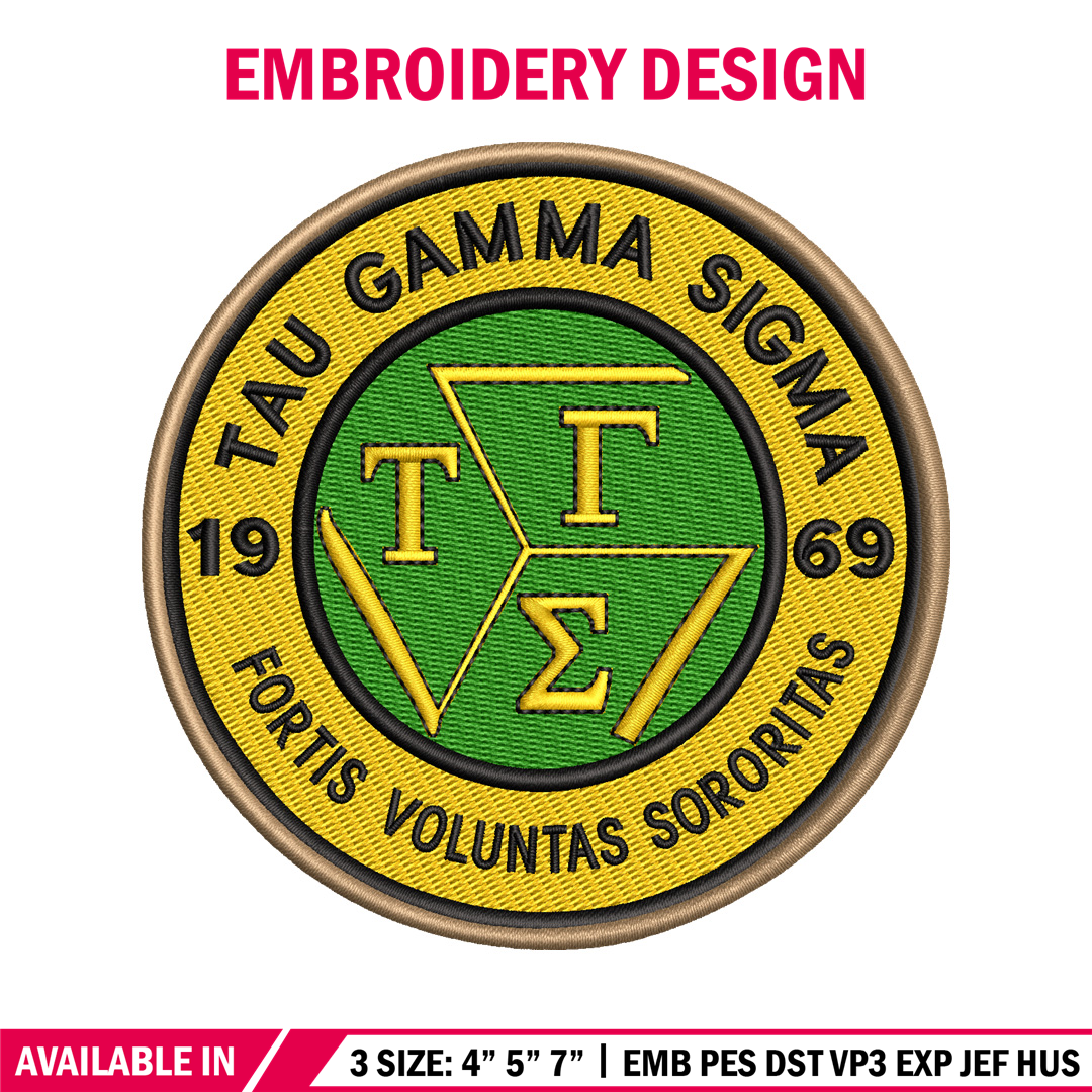 Tau Gamma Sigma embroidery design, logo embroidery, logo des | Inspire ...