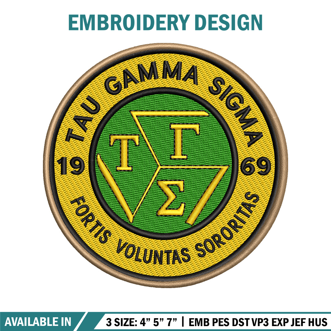 Tau Gamma Sigma embroidery design, logo embroidery, logo des | Inspire ...