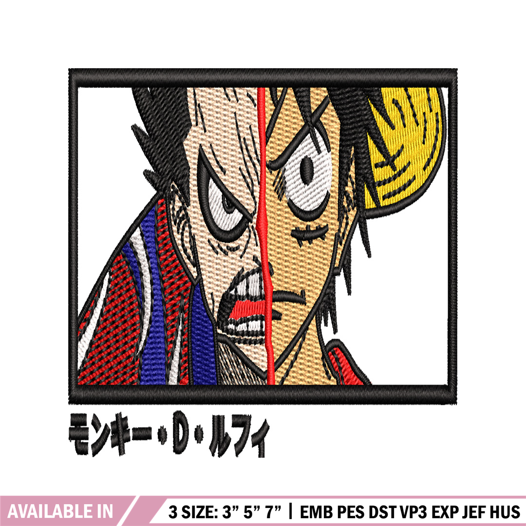 Luffy gear 4 X Luffy embroidery design, one piece embroidery | Inspire ...