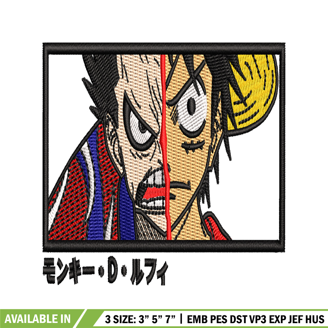 Luffy gear 4 X Luffy embroidery design, one piece embroidery | Inspire ...