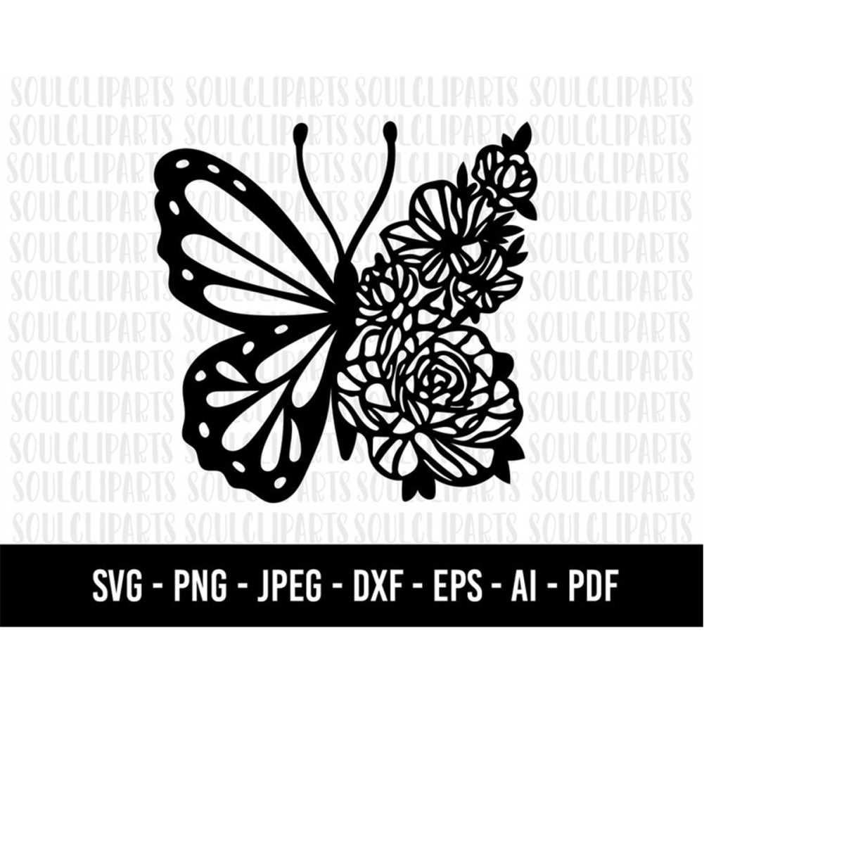 COD205-Butterfly svg/ butterfly clipart/Boho svg clipart/Boh - Inspire Uplift