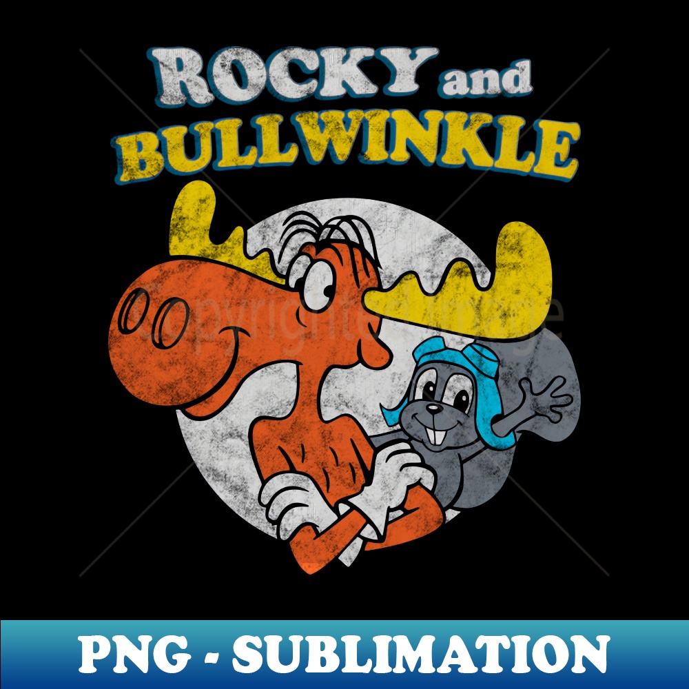Vintage Rocky and Bullwinkle PNG Sublimation Digital Downloa | Inspire ...
