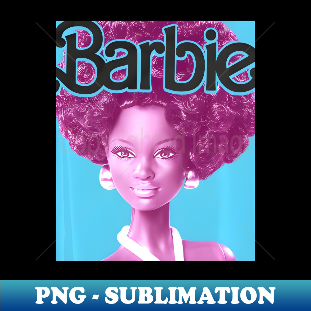 Barbie Afro - Stunning PNG Transparent Sublimation Design - - Inspire ...