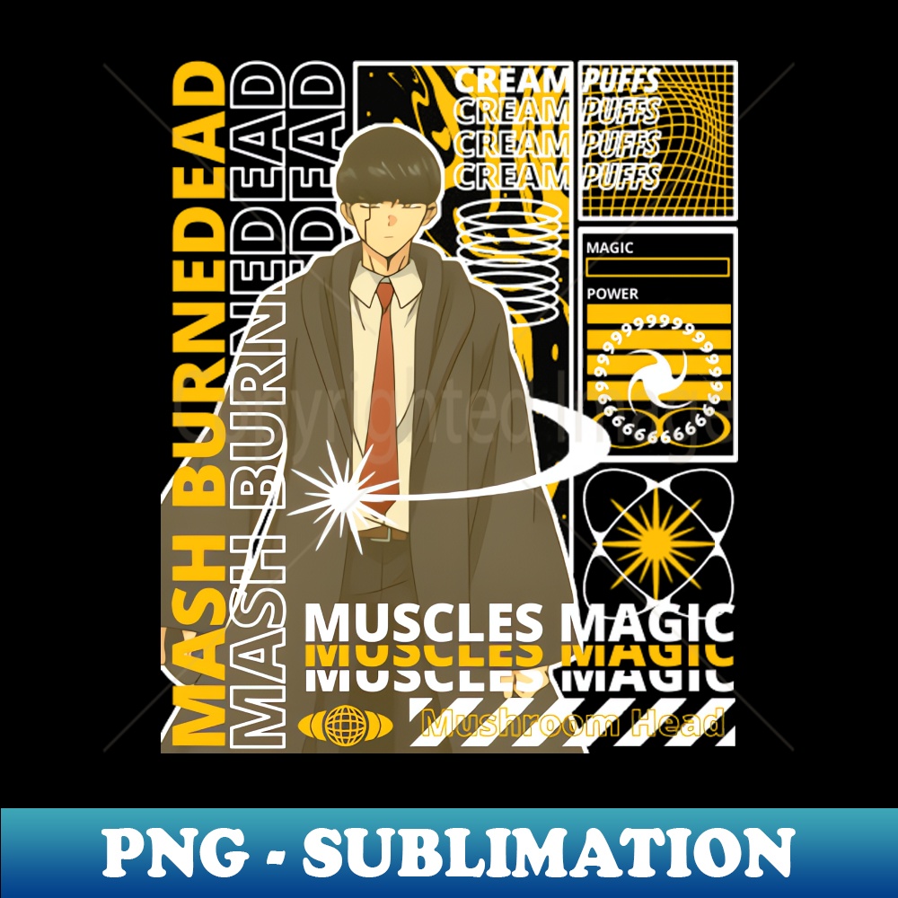 MASHLE PNG Sublimation File - Transparent Spells and Power - Inspire Uplift