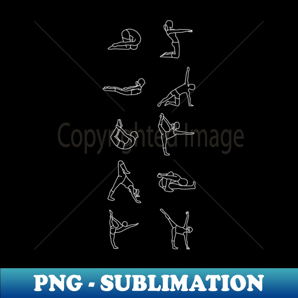 Yoga Postures - PNG Transparent Digital Download - Perfect f - Inspire ...