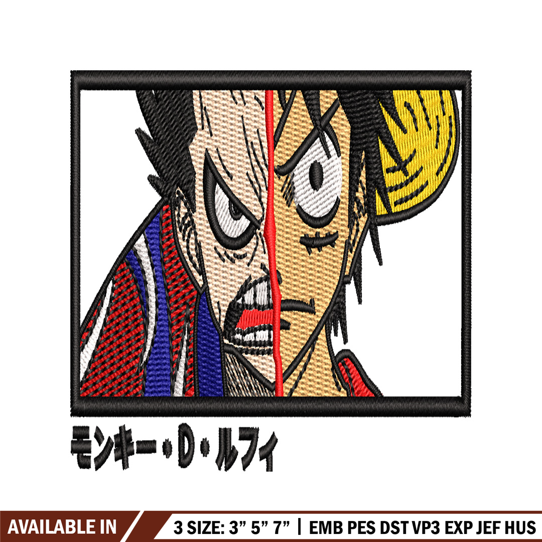 Luffy gear 4 X Luffy embroidery design, one piece embroidery | Inspire ...