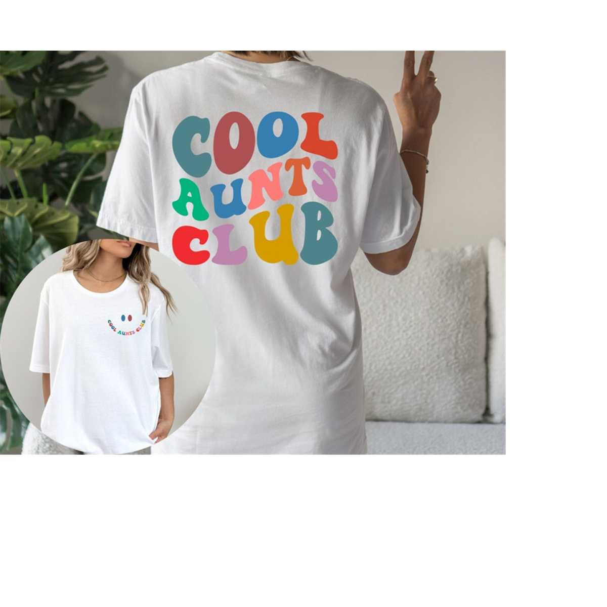 Cool Aunts Club Shirt Front and Back, Cool Aunt Shirt, Aunt | Inspire ...