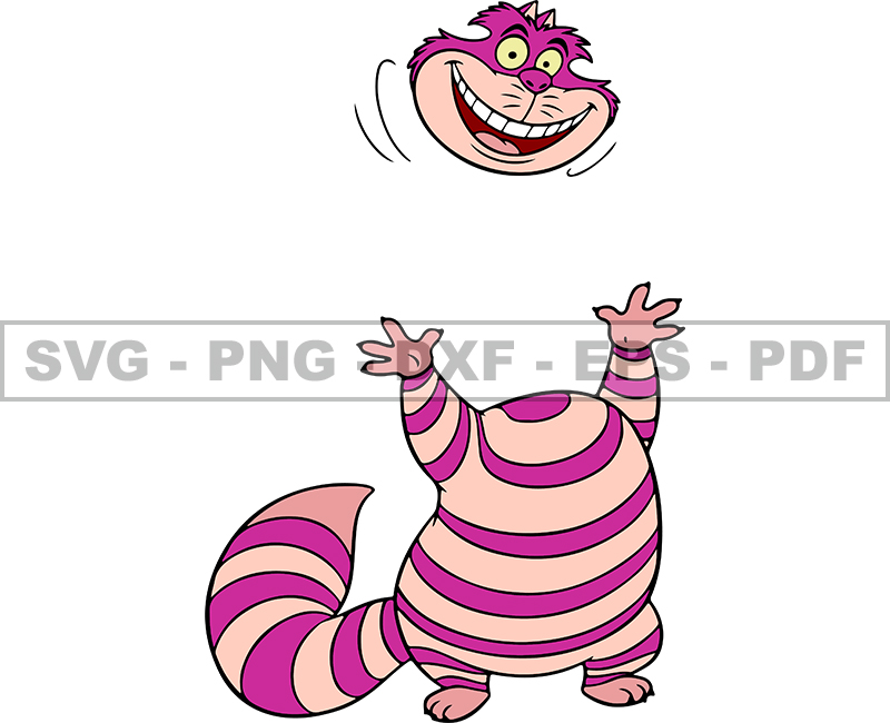 Cheshire Cat Svg, Cheshire Png, Cartoon Customs SVG, EPS, PN | Inspire ...