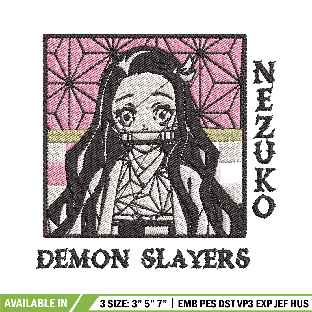 Nezuko frame embroidery design, Nezuko embroidery, Embroider - Inspire ...