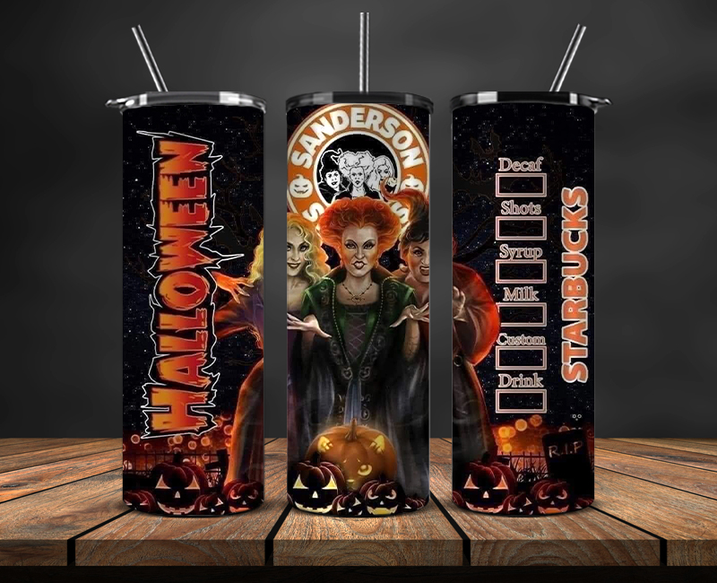 Halloween 20oz Tumbler Wrap ,Horror films Tumbler Wrap PNG, | Inspire ...