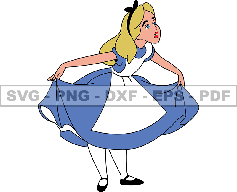Alice in Wonderland Svg, Alice Svg, Cartoon Customs SVG, EPS - Inspire ...