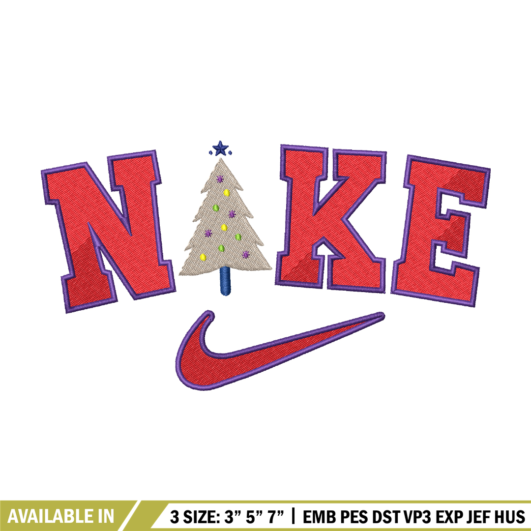 Nike christmas embroidery design, Logo embroidery, Nike desi | Inspire ...