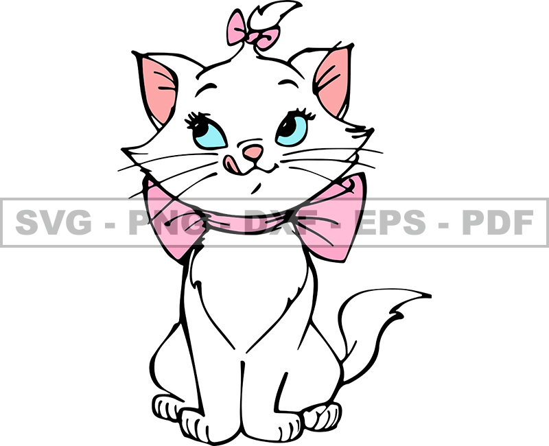 Disney Cat Marie Svg, Kitten Cat Marie Png, Cartoon Customs | Inspire ...