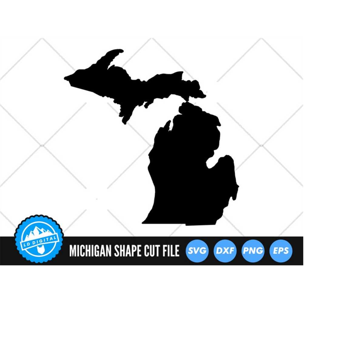 Michigan State SVG Files | Michigan Silhouette Cut Files | U | Inspire ...