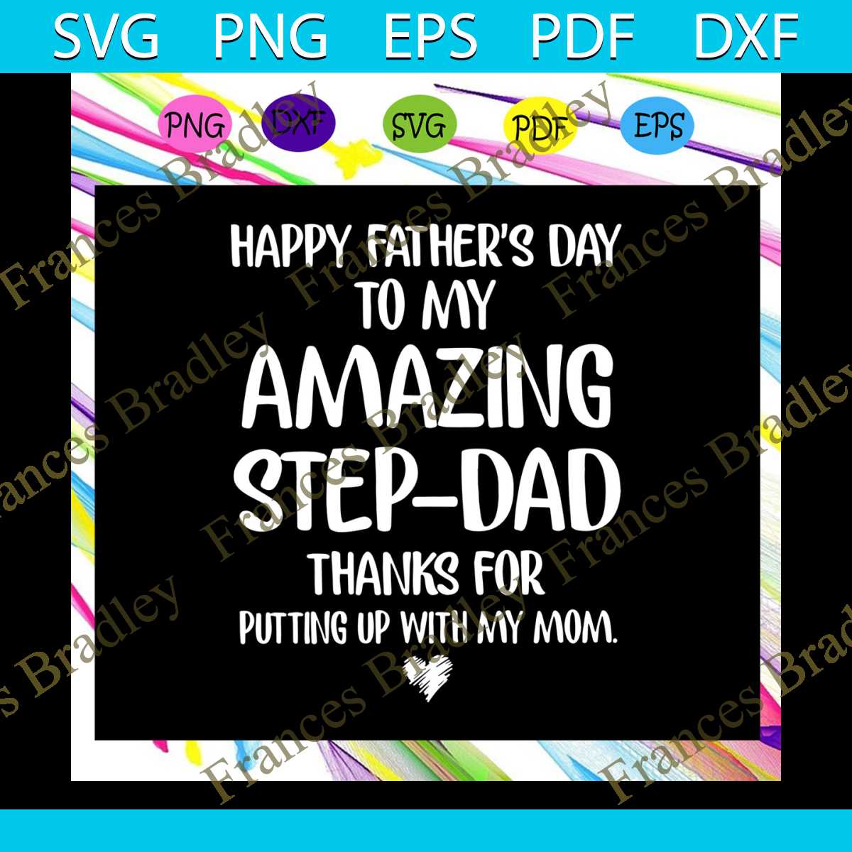 Happy fathers day to my amazy stepdad svg, stepdad svg, fath | Inspire ...