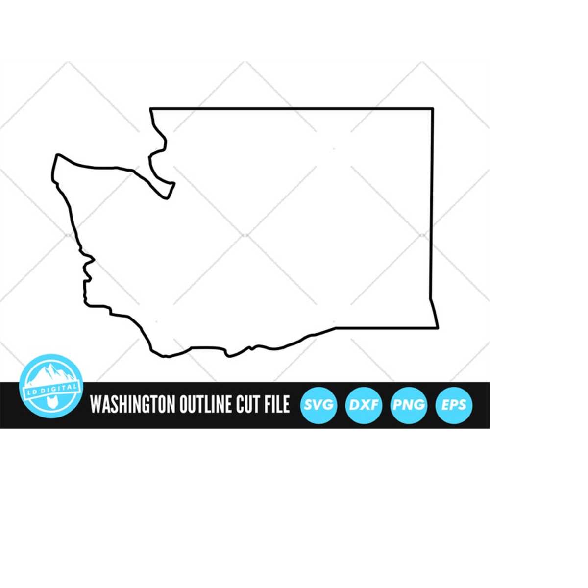 Washington Outline SVG Files | Washington Cut Files | United - Inspire ...