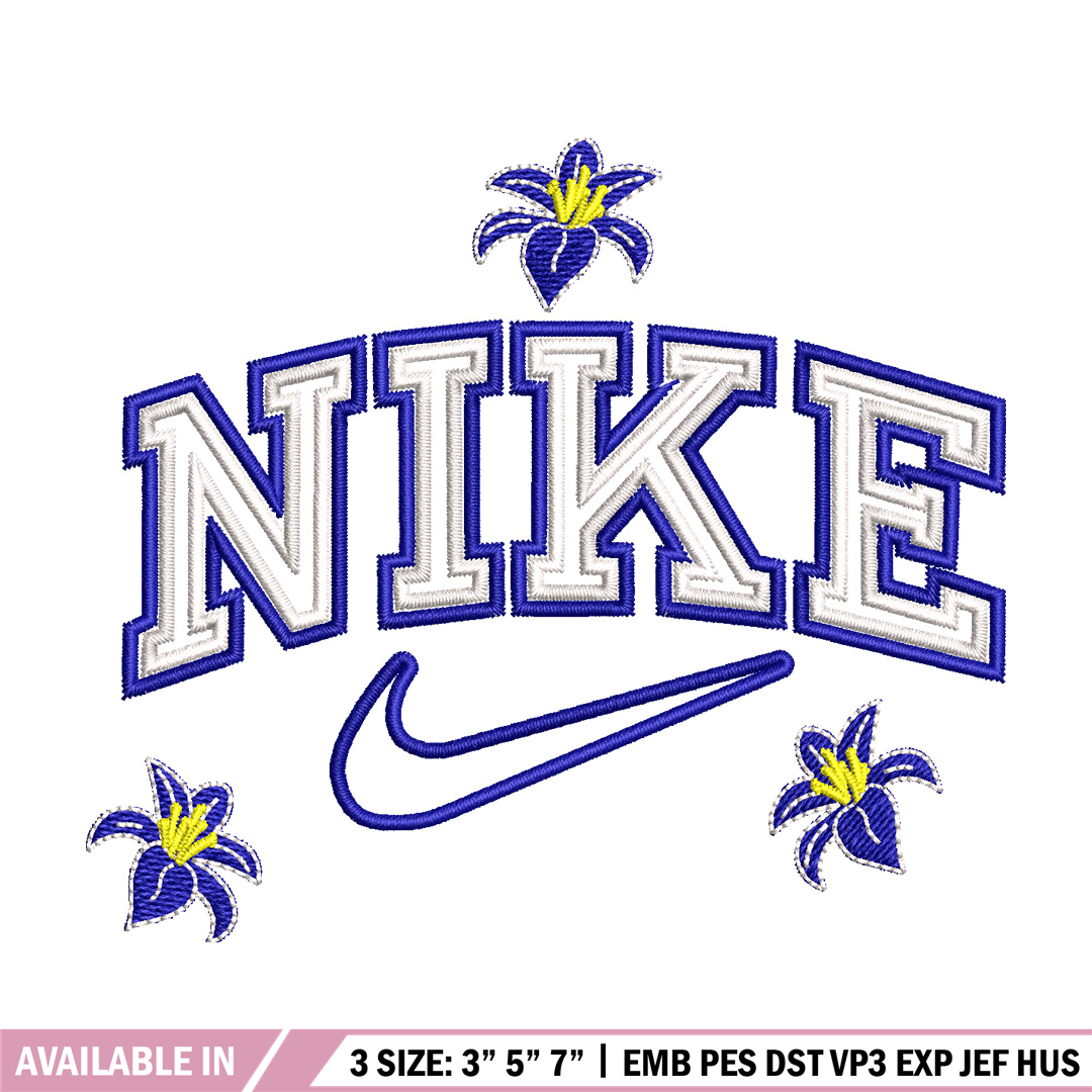 Nike flower embroidery design, Flower embroidery, Nike desig | Inspire ...