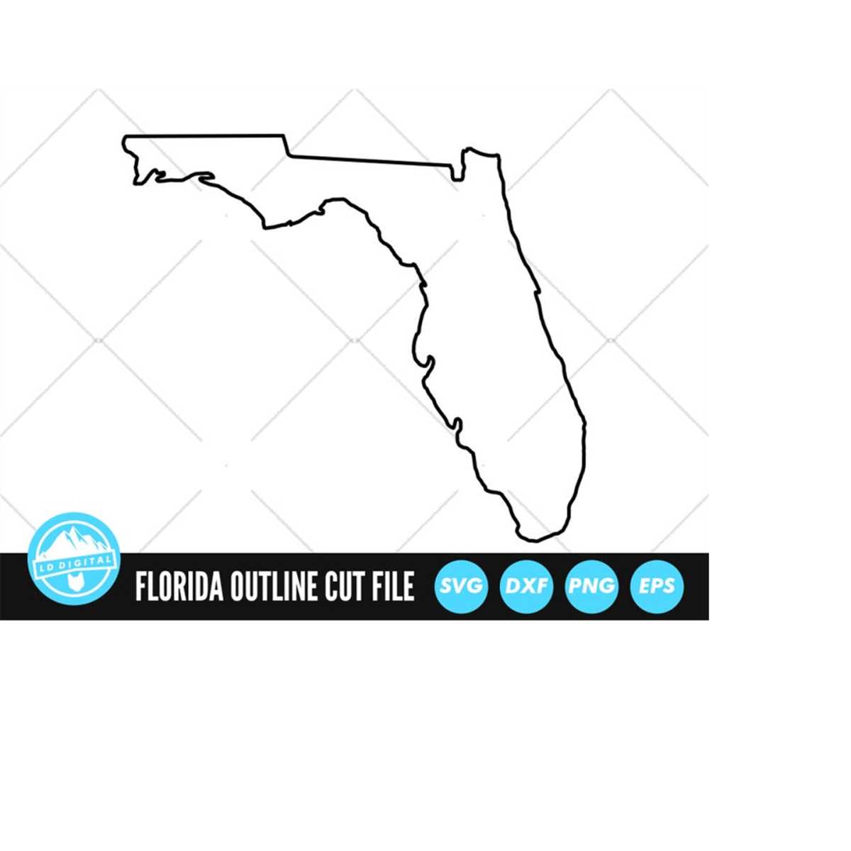 Florida Outline SVG Files | Florida Cut Files | United State - Inspire ...