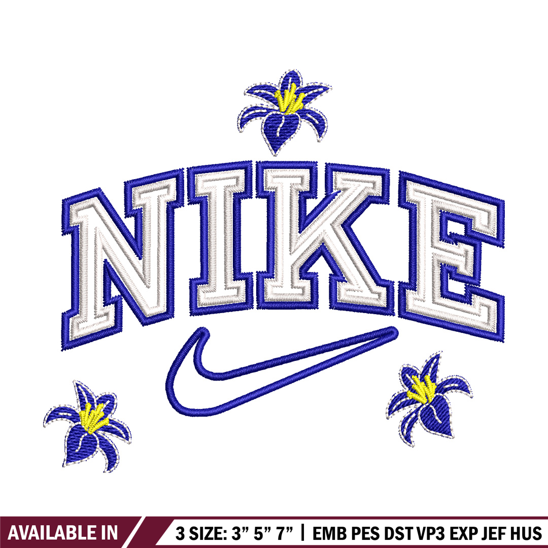 Nike flower embroidery design, Flower embroidery, Nike desig | Inspire ...