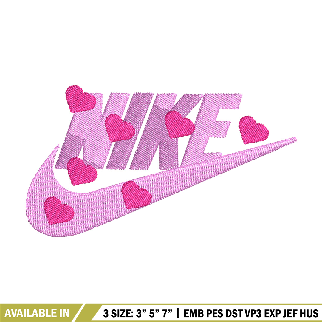 Nike heart embroidery design, Nike embroidery, Nike design, - Inspire ...