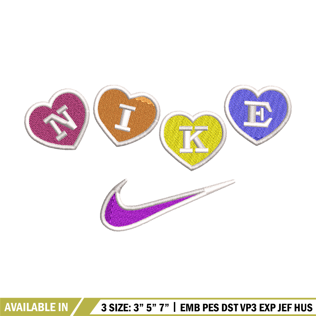 Nike heart Logo embroidery design, Nike heart embroidery, Ni | Inspire ...