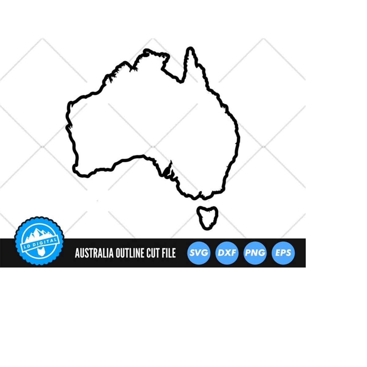 Australia Outline SVG Files | Australian Map Outline Cut Fil - Inspire ...