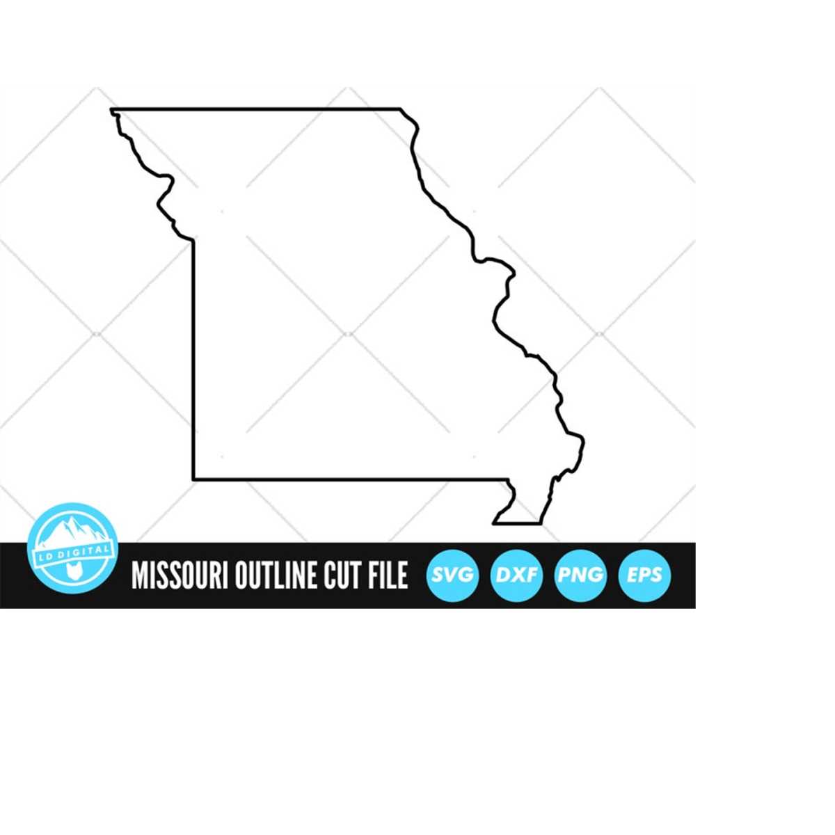 Missouri Outline SVG Files | Missouri Cut Files | United Sta - Inspire ...