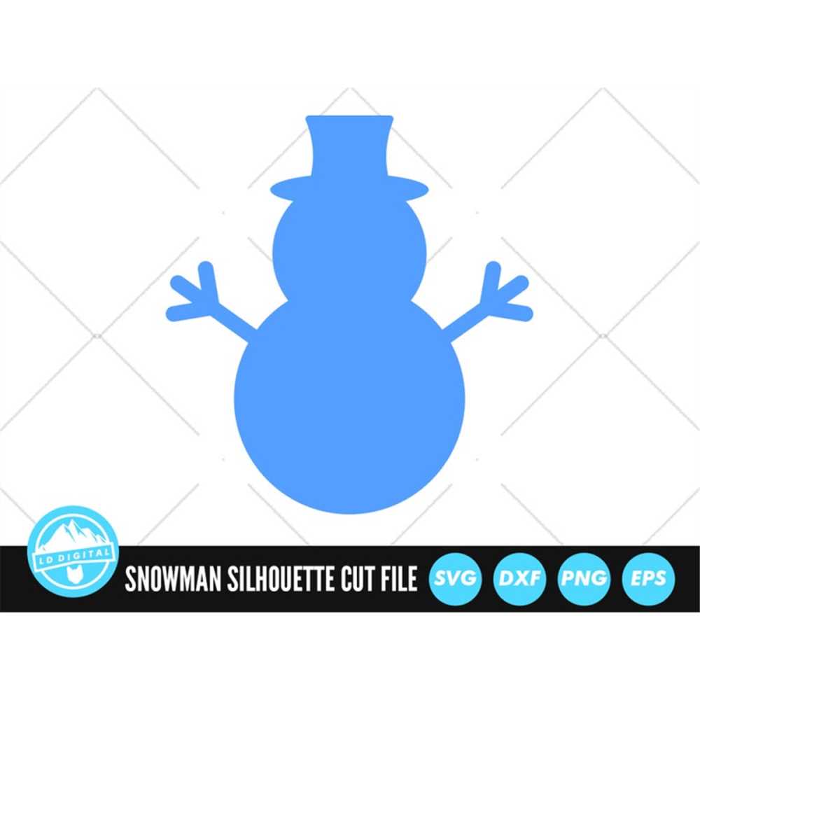 Christmas Snowman Silhouette SVG Files | Snowman Cut Files | - Inspire ...