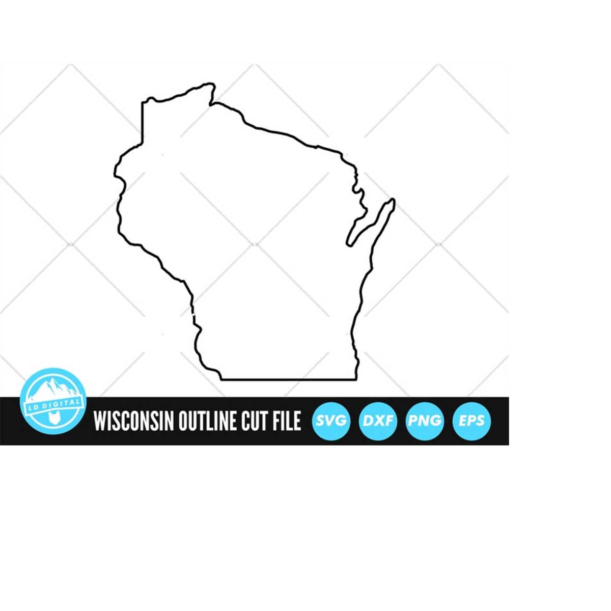 Wisconsin Outline SVG Files | Wisconsin Cut Files | United S - Inspire ...