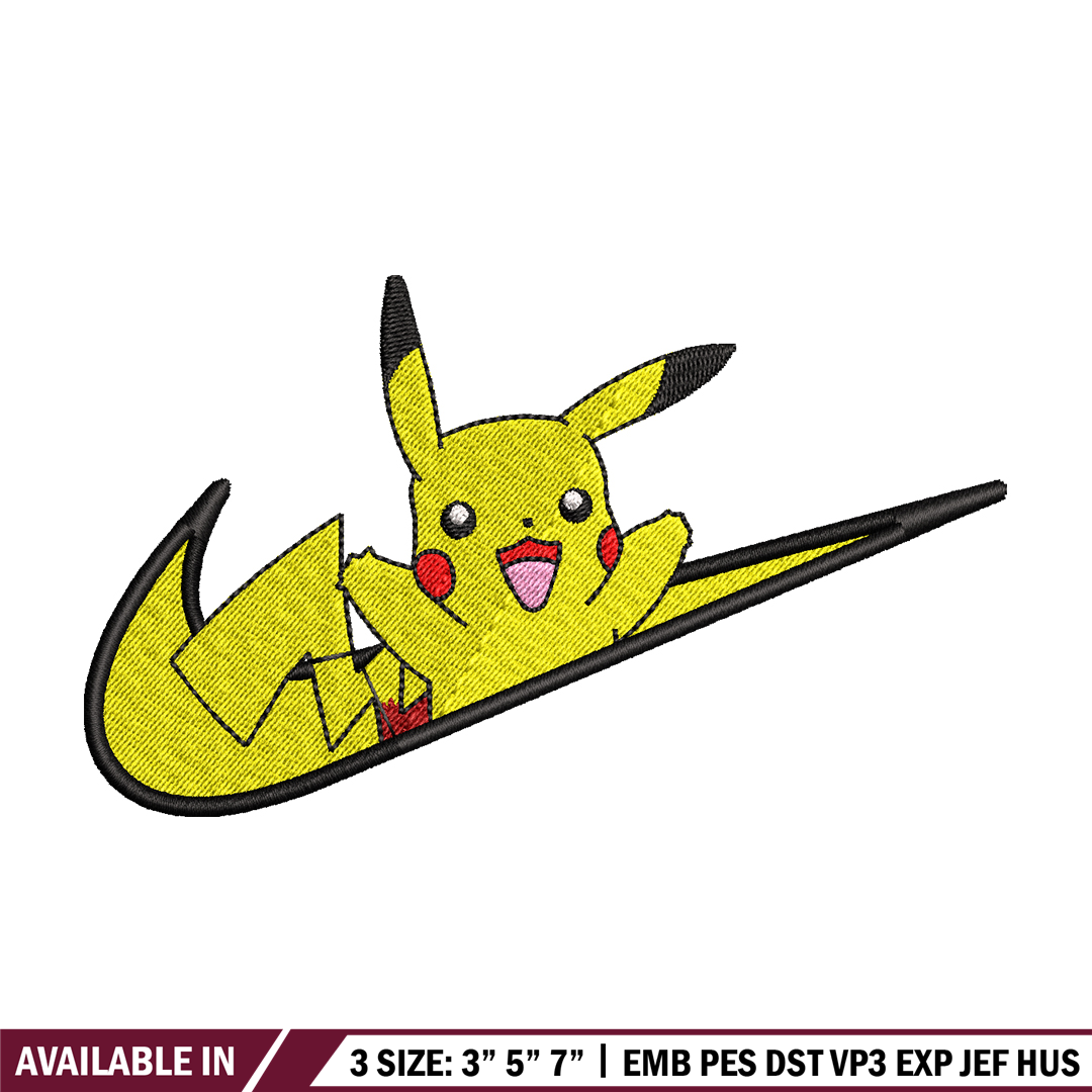 Nike Pikachu embroidery design, Pokemon embroidery, Nike des | Inspire ...