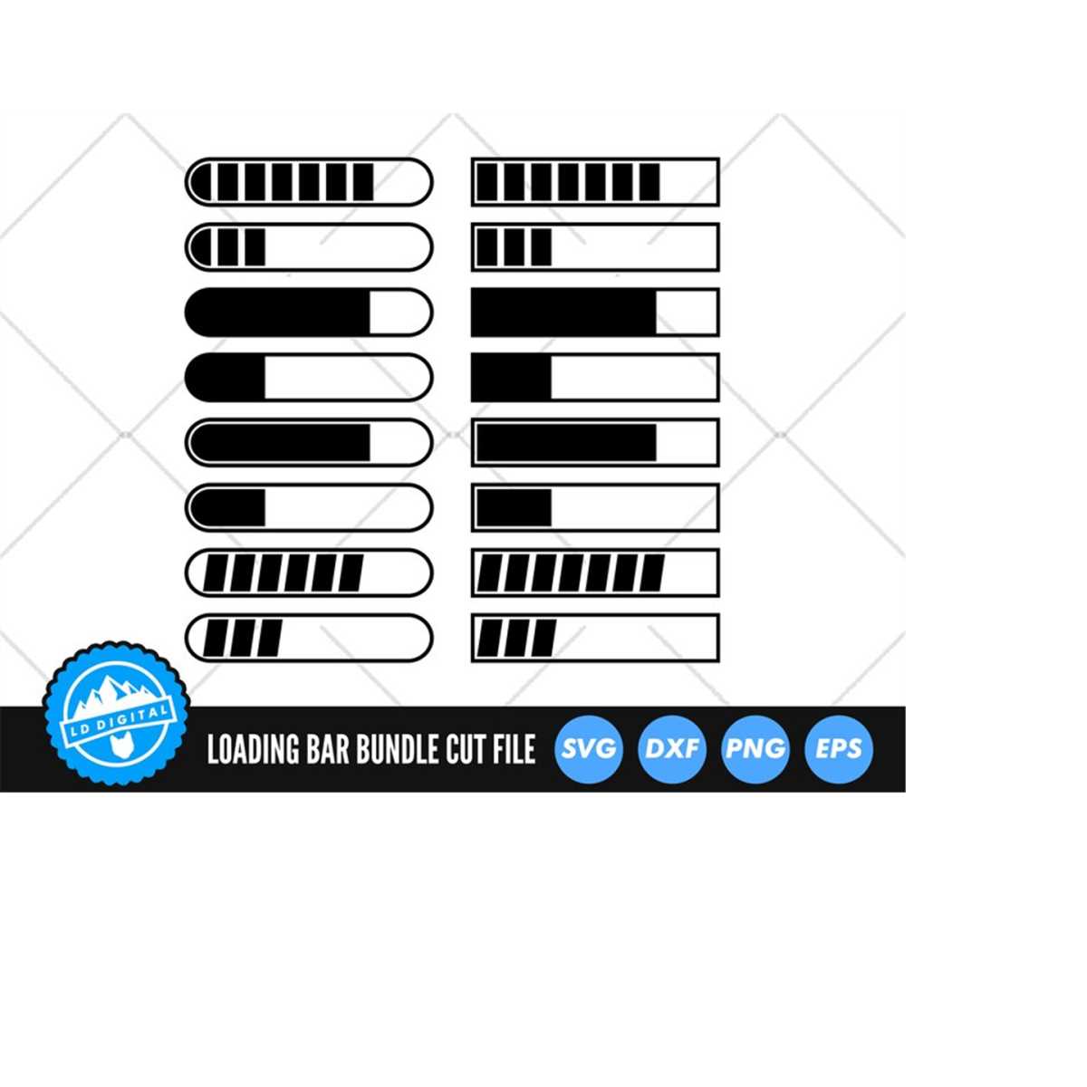 Loading Bar Bundle SVG Files | Progress Bar Cut Files | Load - Inspire ...