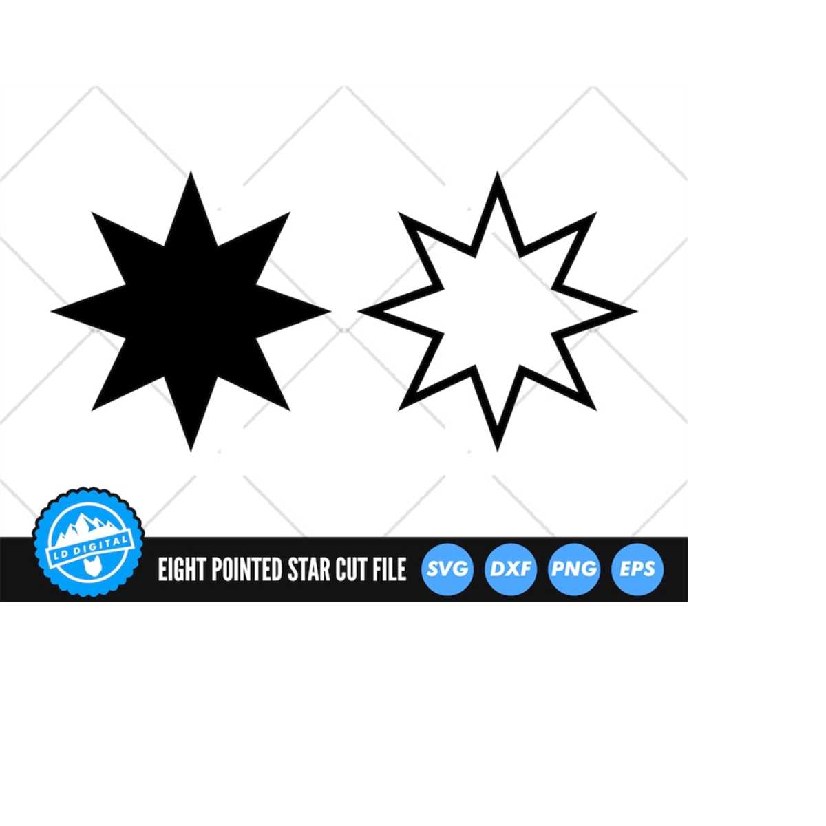 Eight Pointed Star SVG Files | Star SVG Cut Files | Star Sil - Inspire ...