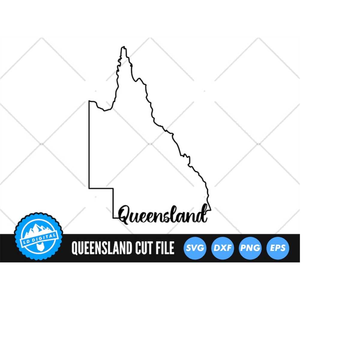 Queensland Outline SVG Files | Queensland Cut Files | Austra | Inspire ...