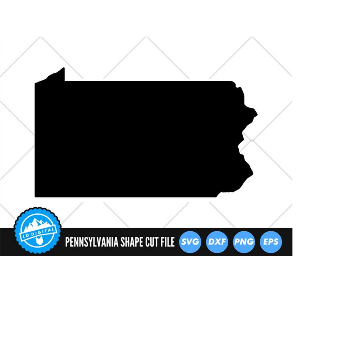 Pennsylvania State SVG Files | Pennsylvania Silhouette Cut F - Inspire ...