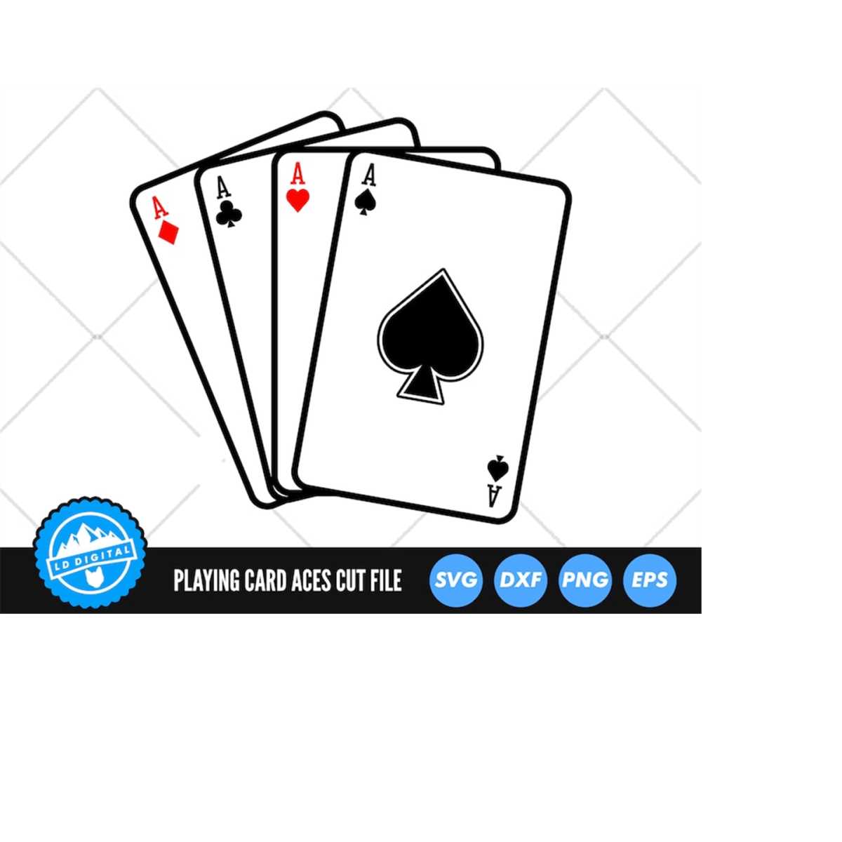 Aces Playing Cards SVG Files | Ace of Spades | Aces of Heart - Inspire ...