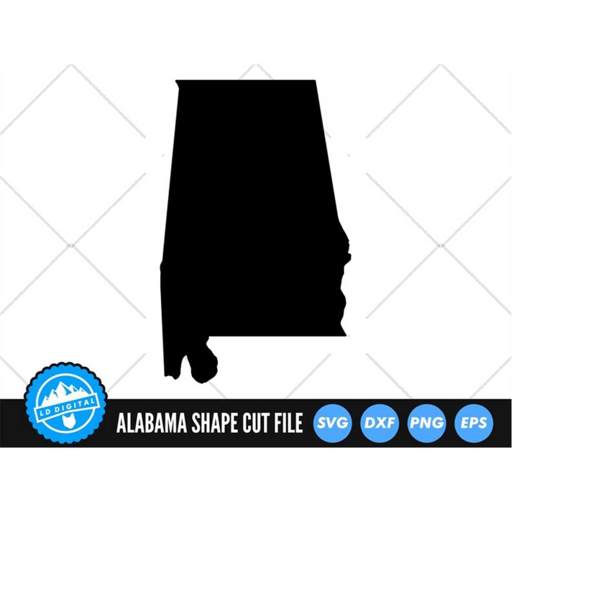Alabama State SVG Files | Alabama Silhouette Cut Files | Uni | Inspire ...