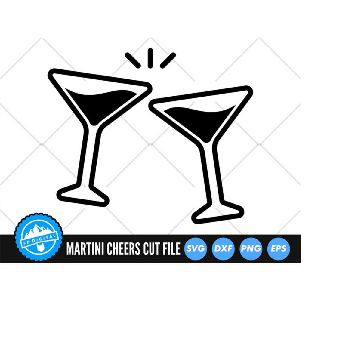 Martini Glass Cheers SVG Files | Martini SVG Cut Files | Dir | Inspire ...