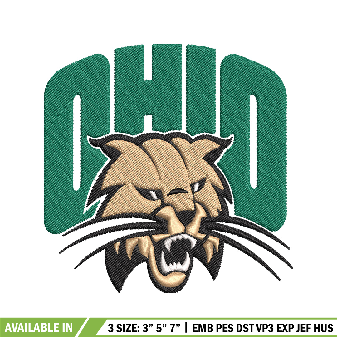 Ohio Bobcats embroidery design, Ohio Bobcats embroidery, log | Inspire ...