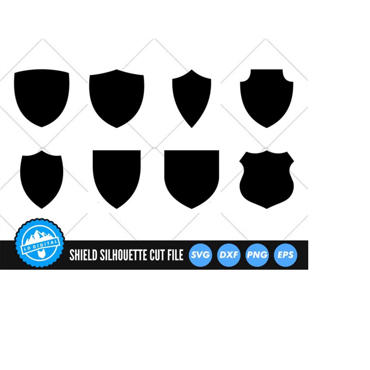 Shield SVG Files | Shield Silhouette Cut Files | Shield Vect - Inspire ...