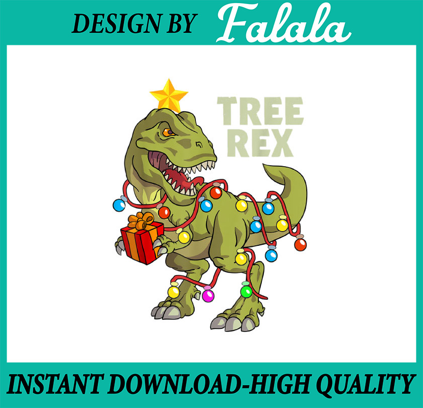 Tree Rex PNG- Tree Rex - Christmas PNG - Kids Christmas Png - Inspire ...