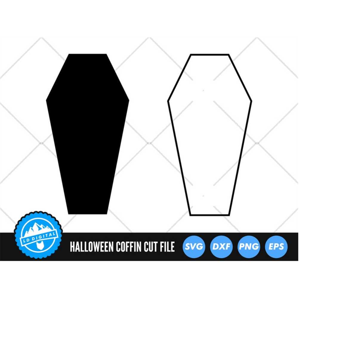 Coffin SVG Files | Halloween SVG Cut Files | Coffin Casket S - Inspire Uplift
