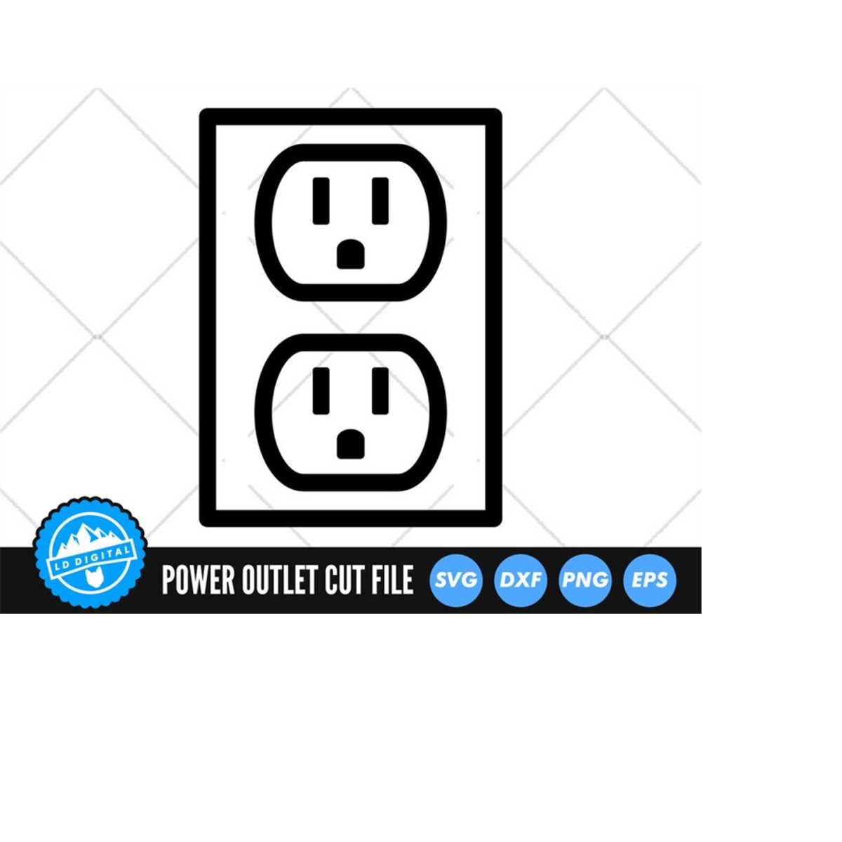 Power Outlet SVG Files | Power Socket SVG Cut Files | Power - Inspire ...