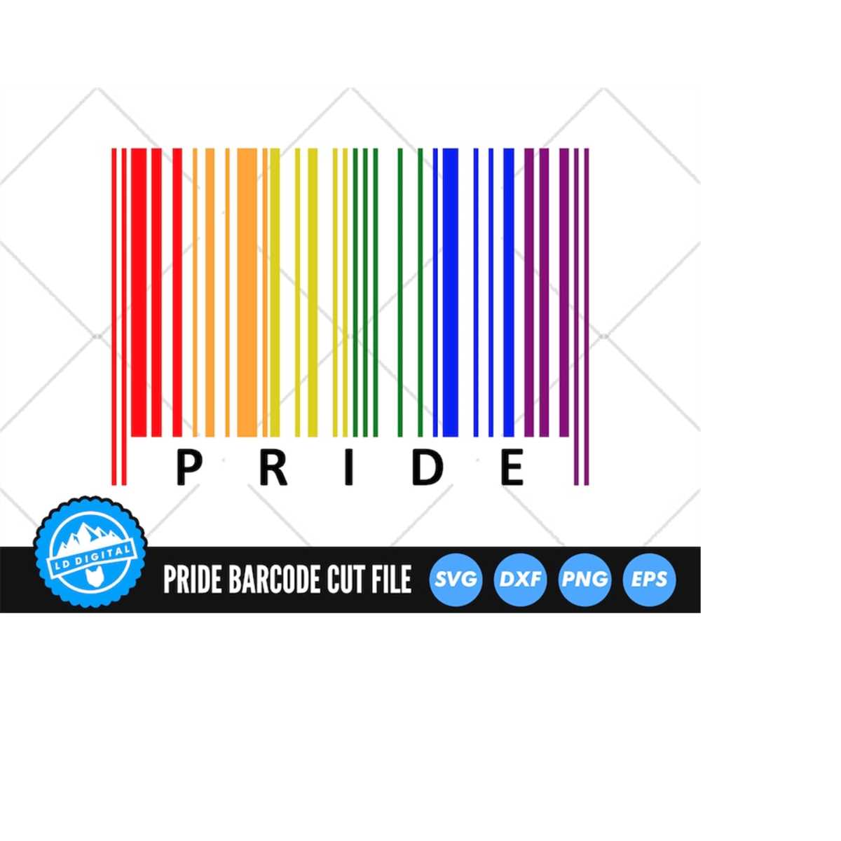 Gay Pride Barcode SVG Files | Pride 2021 Cut Files | LGBTQ L | Inspire ...