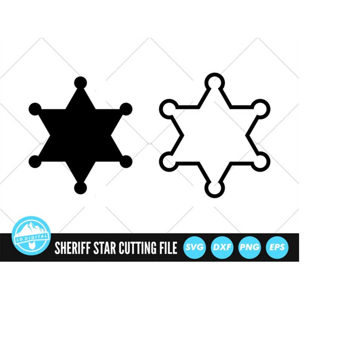 Sheriff Star SVG Files | Sheriff Badge Cut Files | Sheriff S | Inspire ...