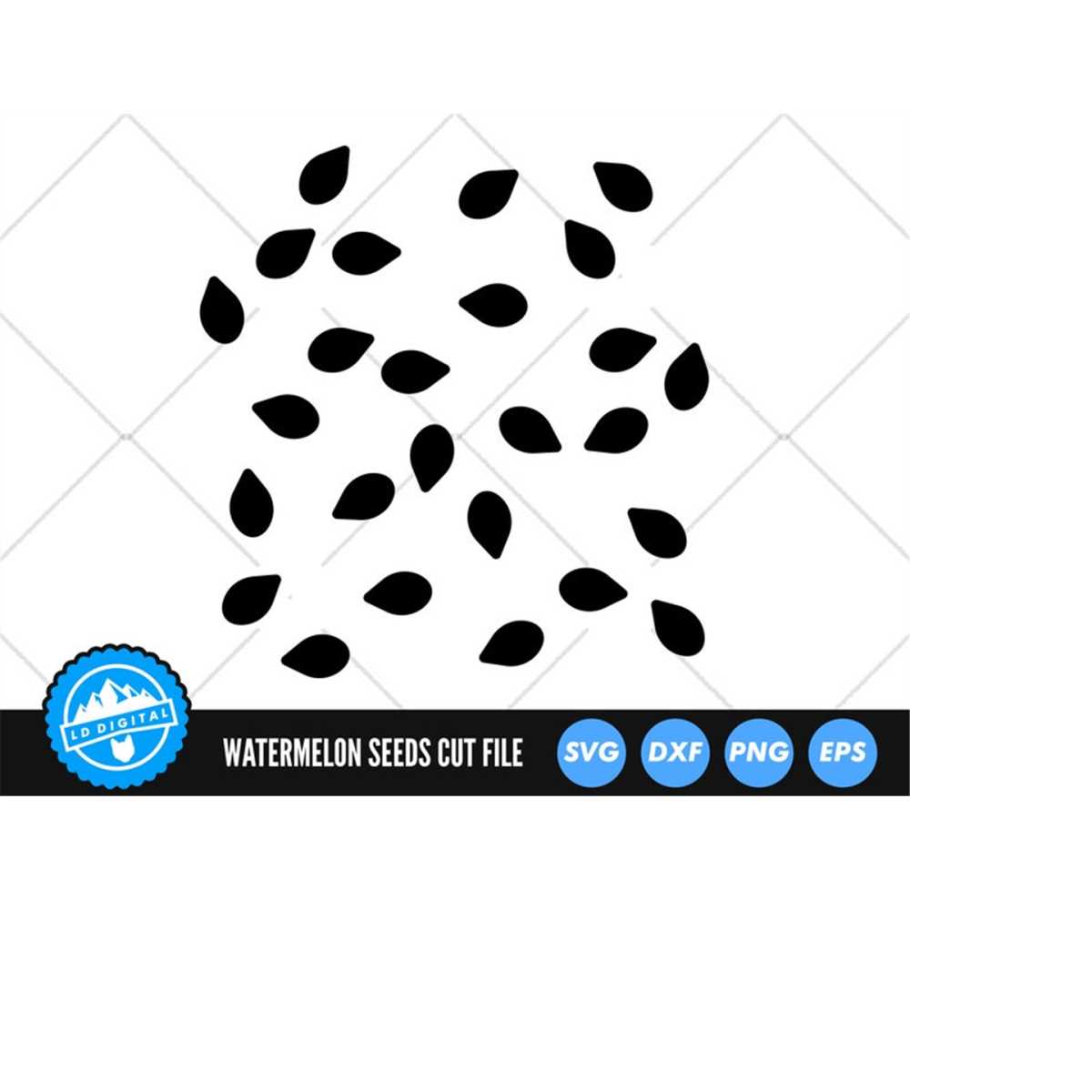 Watermelon Seeds SVG Files | Kawaii Fruit SVG Cut Files | Wa - Inspire ...