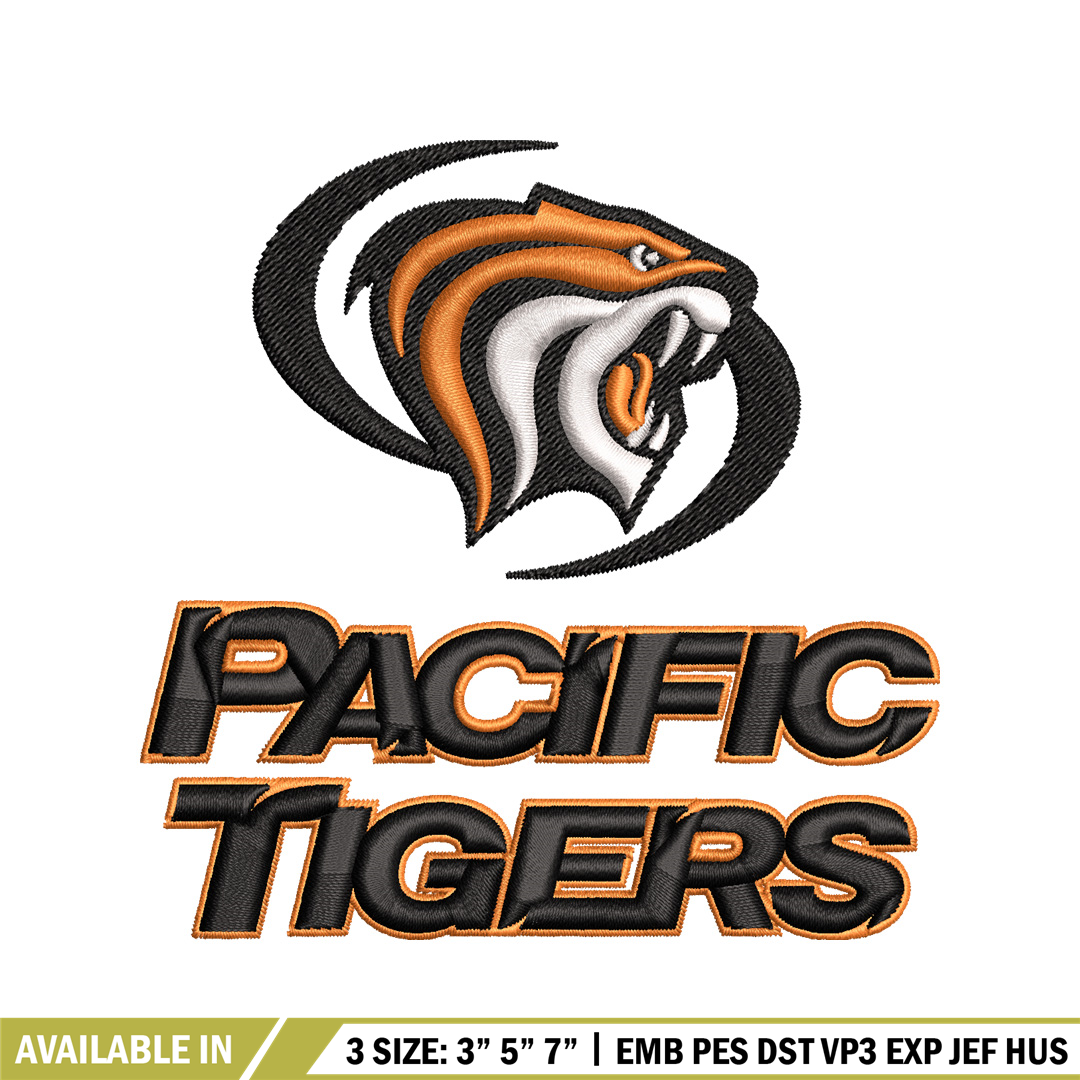 Pacific Tigers embroidery design, Pacific Tigers embroidery, | Inspire ...