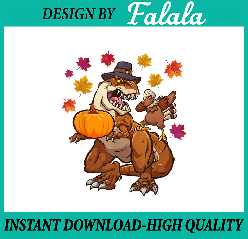 Thanksgiving T-Rex Dinosaur - Dabbing Turkey Funny Gift Png, - Inspire ...