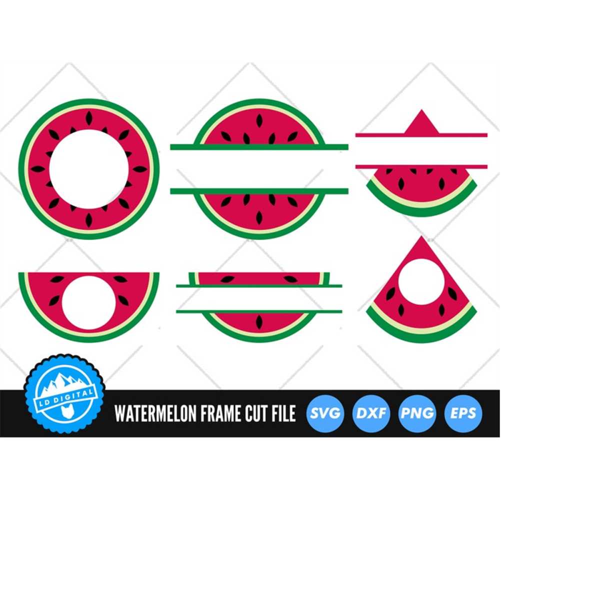 Watermelon Frame SVG Files | Kawaii Fruit SVG Cut Files | Wa | Inspire ...