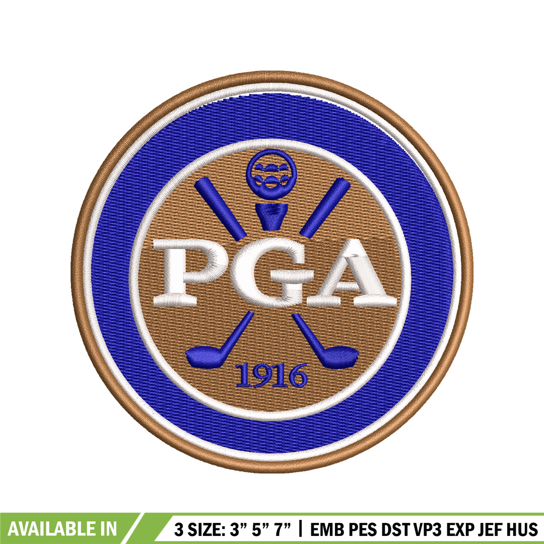 Pga Logo embroidery design, Pga Logo embroidery, logo design | Inspire ...